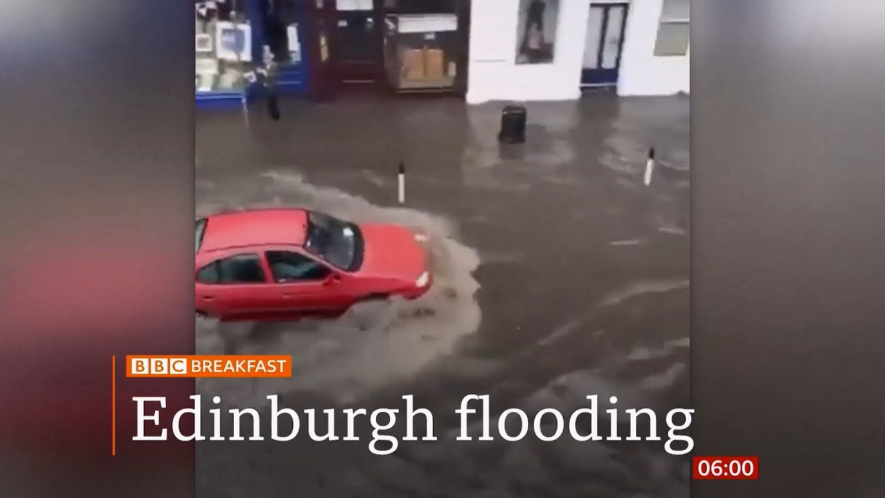 Weather Events 2021 - Flash flooding in Edinburgh in Scotland (UK ...
