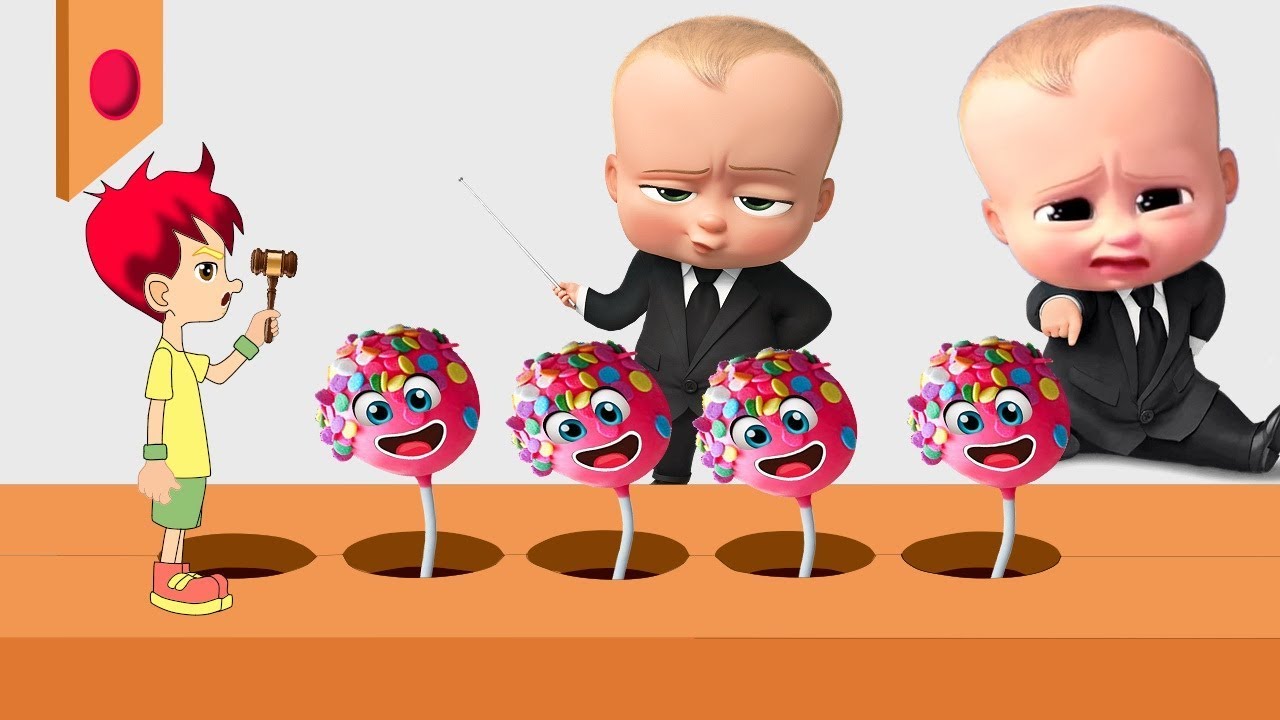 Baby Boss Crying and Learn Colors Colorful Cake Pop Finger Family Songs ...