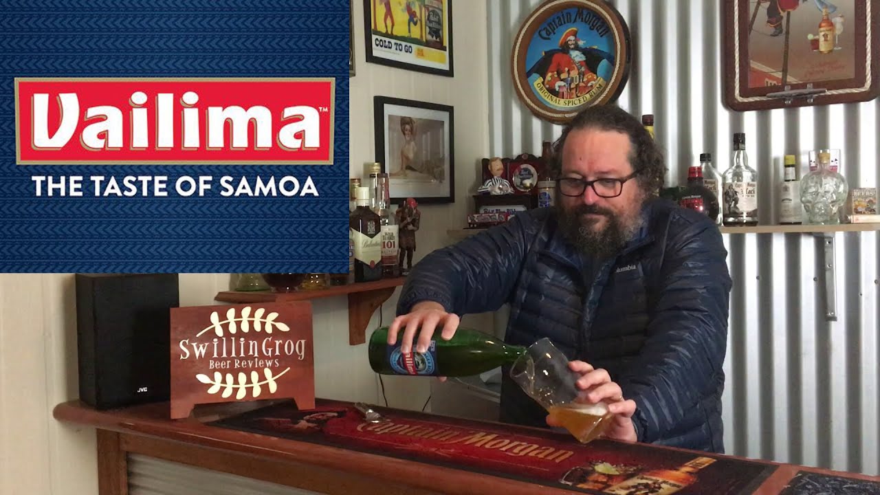 Vailima Lager Beer 4.9% ABV - SwillinGrog Beer Review - YouTube