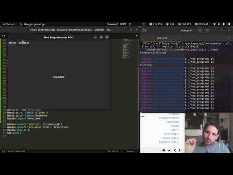 Programa com menu em Python com GTK, sem POO - YouTube