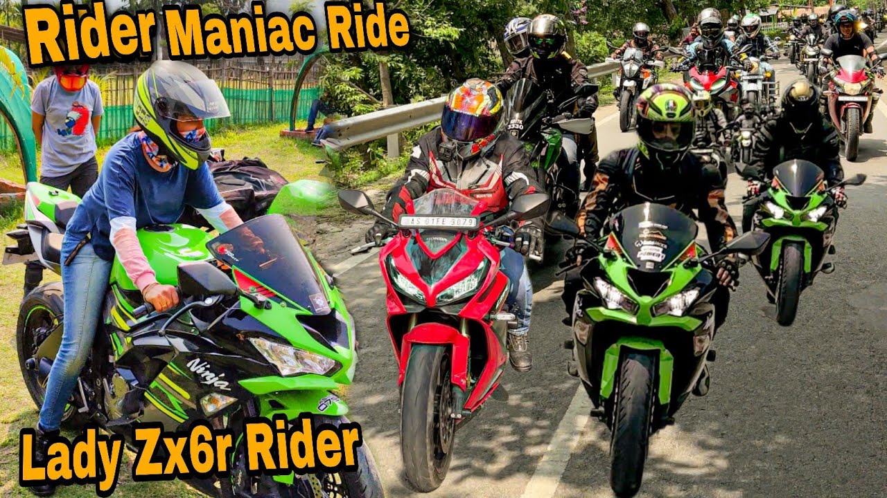 Rider Maniac Ride More Than 100 Bike 😱 Kawasaki Zx6r Girl Rider 🔥 - YouTube