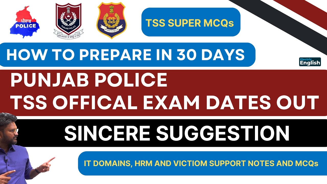 Punjab Police Technical and Support Staff Exam Date Out | Honest Suggestion Punjab Police TSS ...