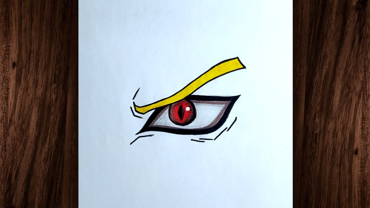 How To Draw Naruto's Nine Tails Eye! - Step By Step - YouTube