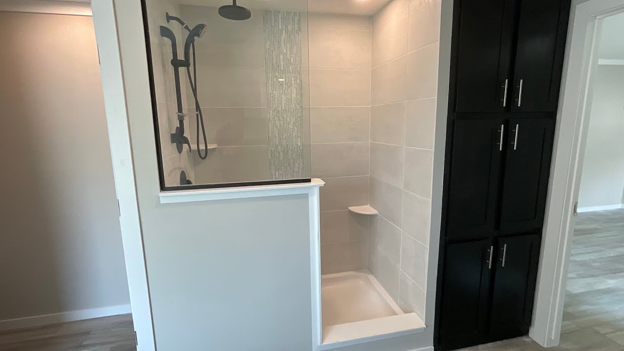 Contemporary Master Bath Tile Shower Clayton Homes Frazeysburg David Daniels - YouTube