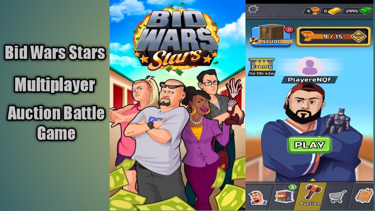Bid wars stars multiplayer auction battle game gameplay - YouTube
