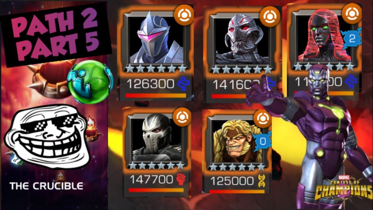 MCOC : MY TEAM FOR CRUCIBLE PATH 2 ULTIMATE ACT 7 Part 5 #mcoc #marvel ...