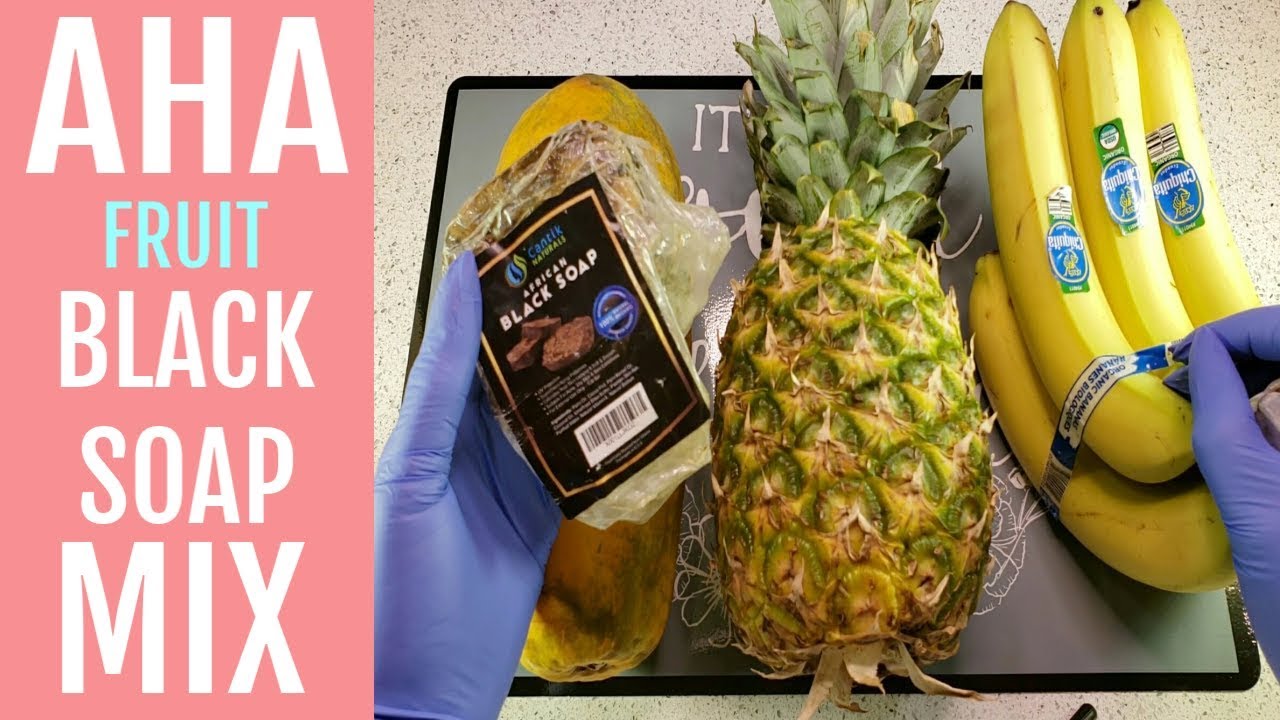 African Black Soap Mix With AHA Fruits, Skin Lightening, Exfoliating ...