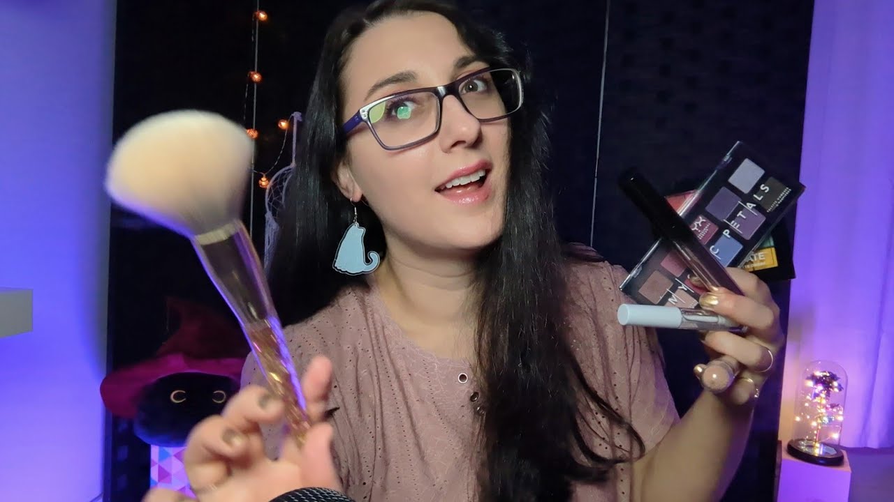 ASMR Chaotic, Very Fast & Aggressive Doing Your Makeup (with pausing ...