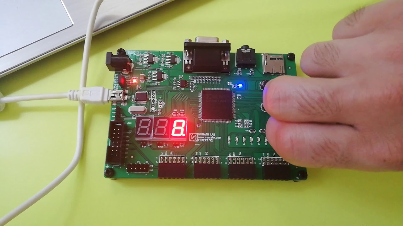 Elbert V2 Fpga Seven Segments Displays Using Vhdl Youtube