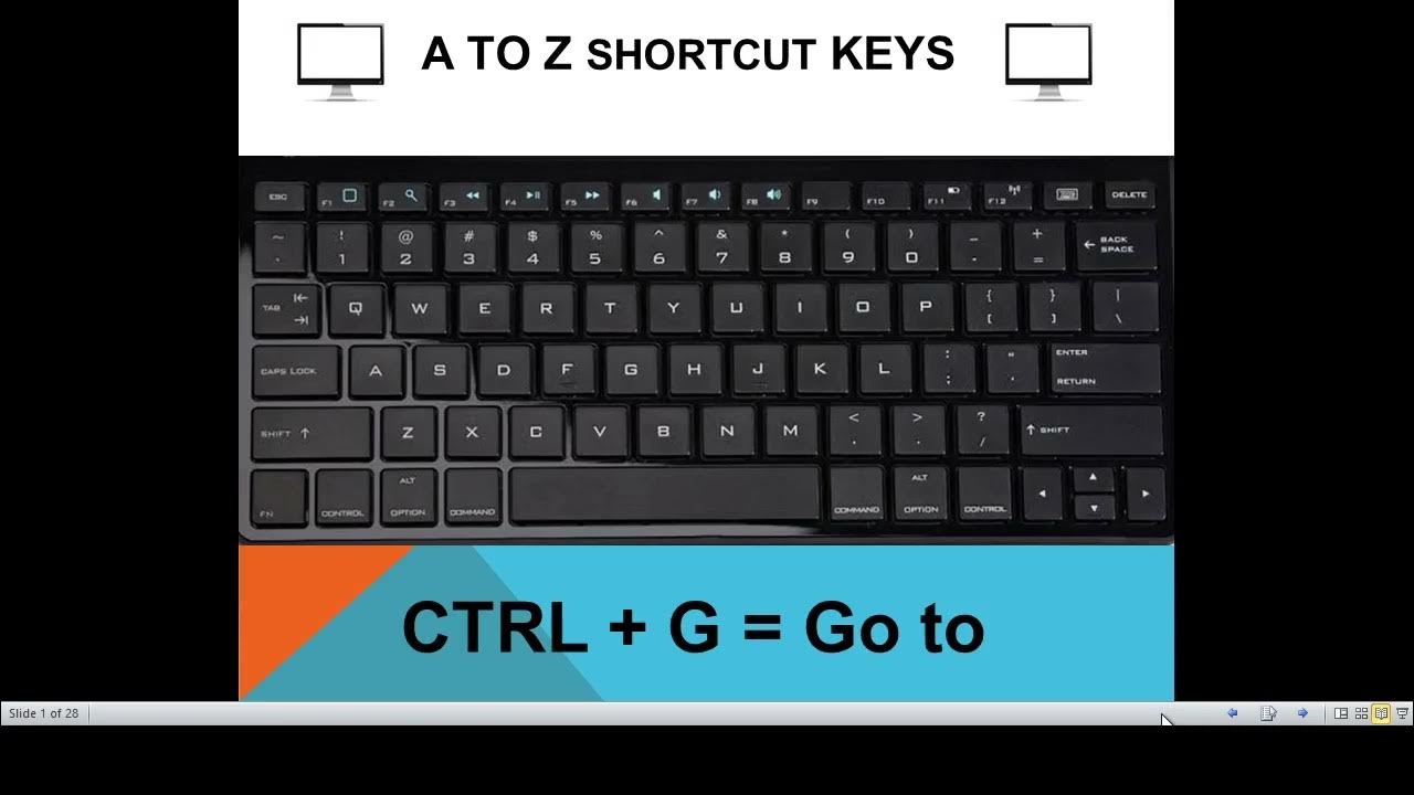 Computer a to z shortcut keys// CTRL A TO CTRL Z shortcut keys ...