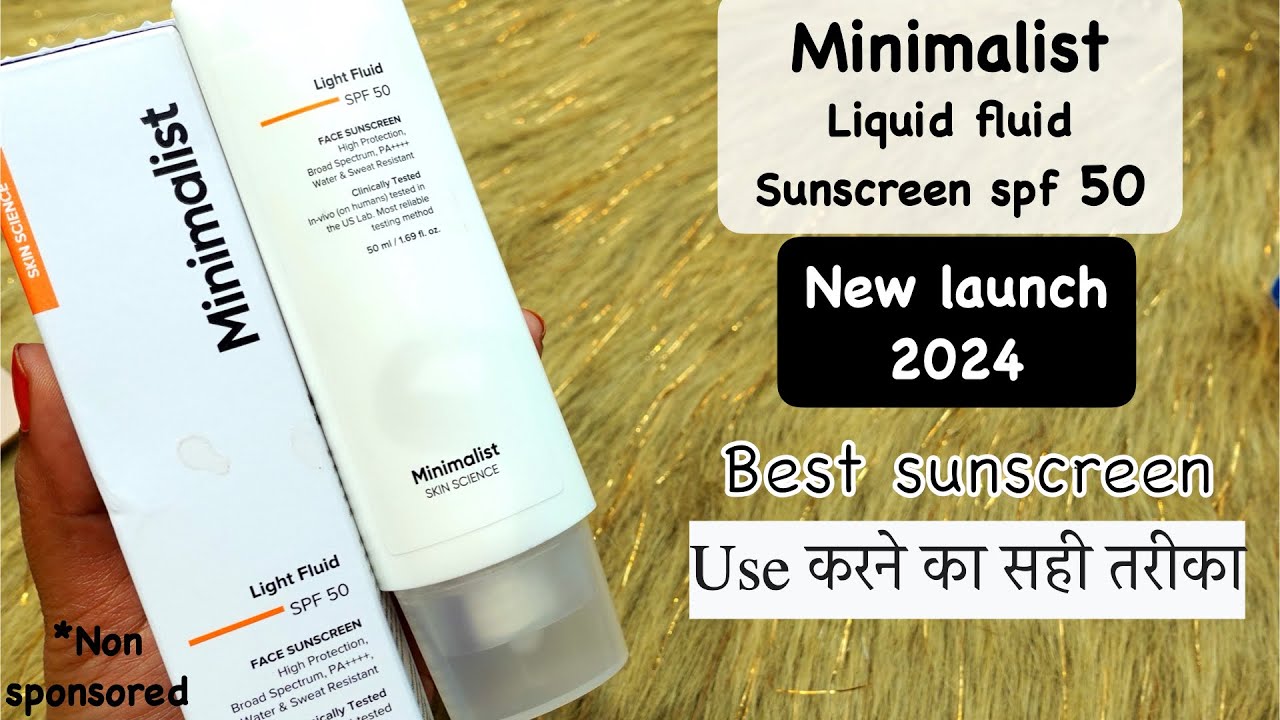 Minimalist light fluid Sunscreen | Minimalist Light Fluid SPF 50 PA ...