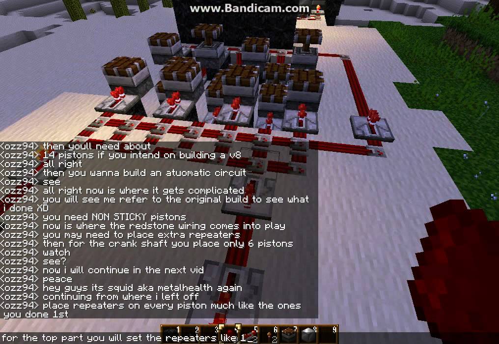 Minecraft How to make a combustion engine Part 2 NO MODS - YouTube