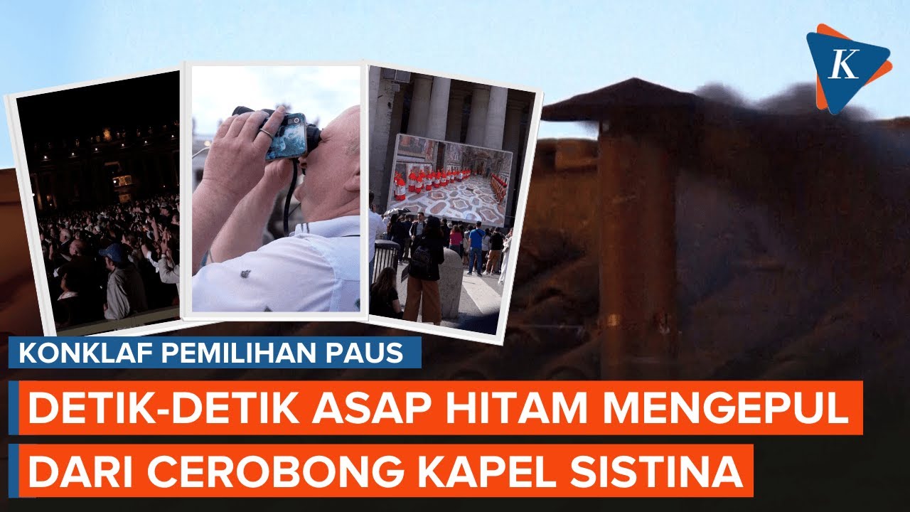 Detik-detik Asap Hitam Mengepul dari Kapel Sistina Saat Pemilihan Paus ...