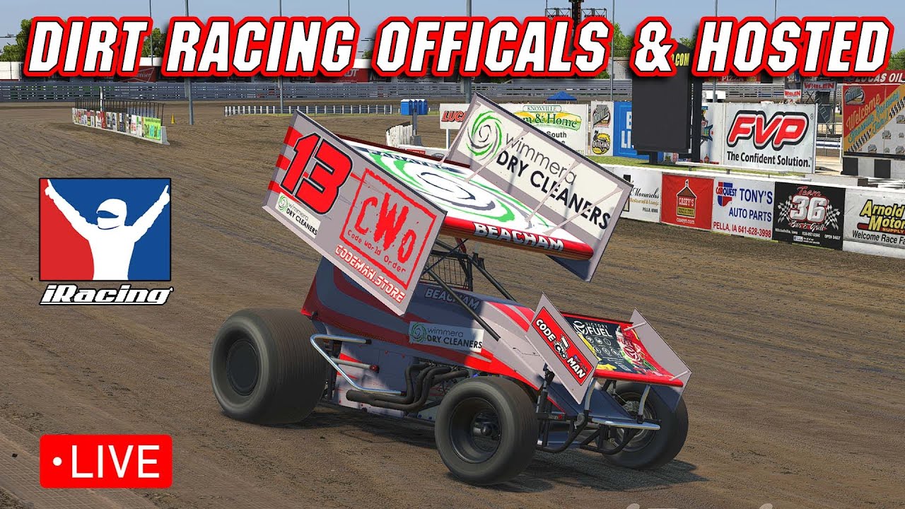 🔴LIVE - CODEMAN - iRacing - Official & Hosted Dirt Racing - YouTube