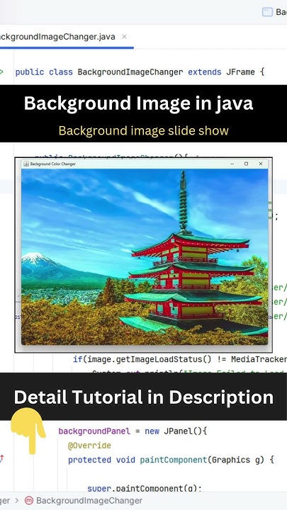 how to add background image slide show in java swing jframe | #java #javatutorials - YouTube
