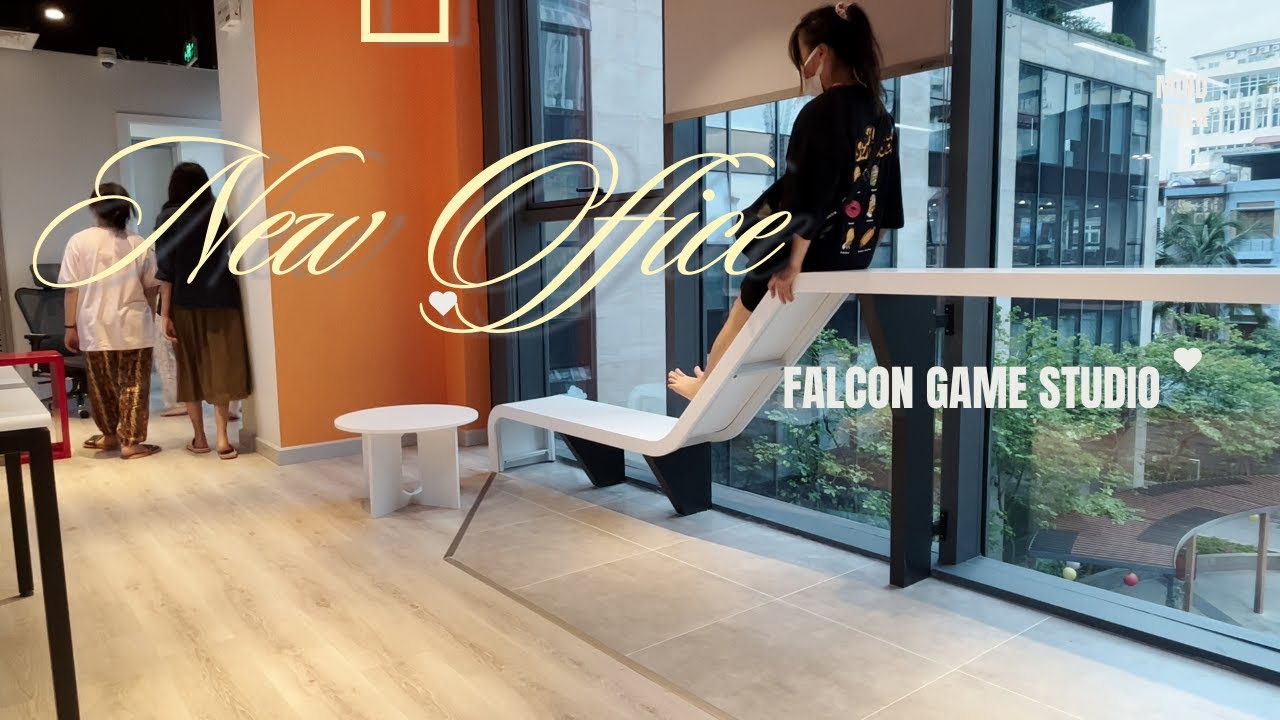 lạc lối trong văn phòng mới Falcon Game Studio | chơi cầu trượt trong văn phòng? - YouTube