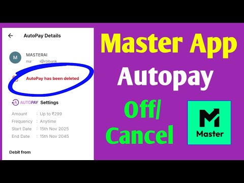 How to turn off Master App Autopay