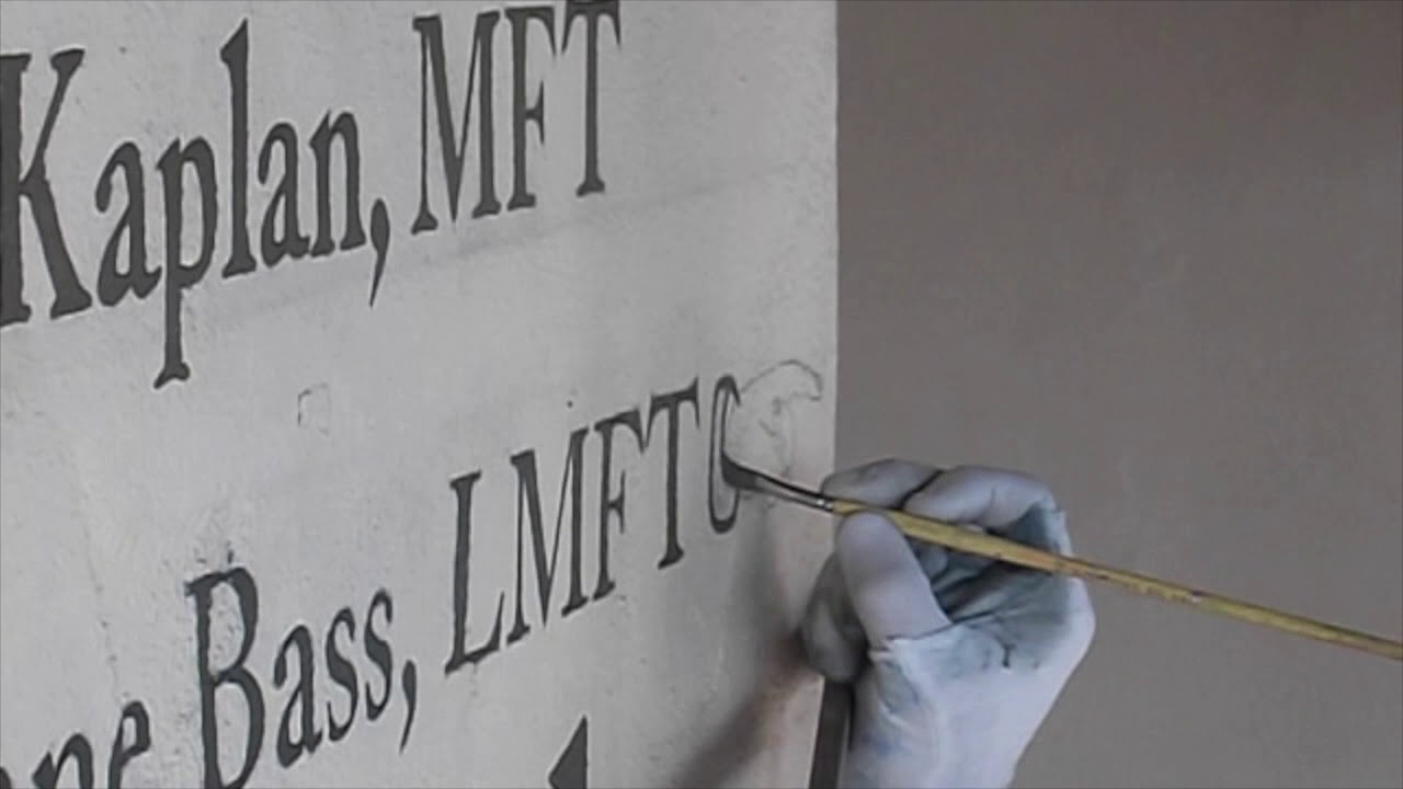 Lettering on Stucco Wall - YouTube