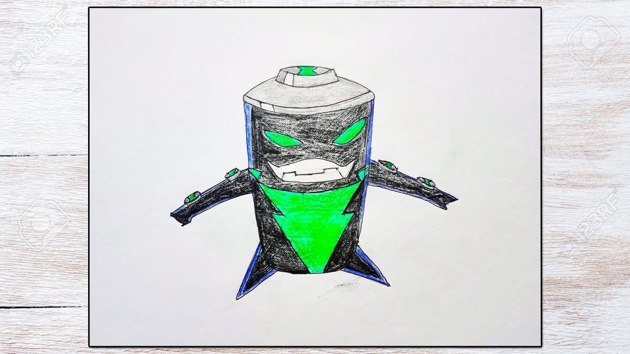 Ben 10 Omniverse How To Draw Buzzshock.Ultimate Alien Characters - YouTube
