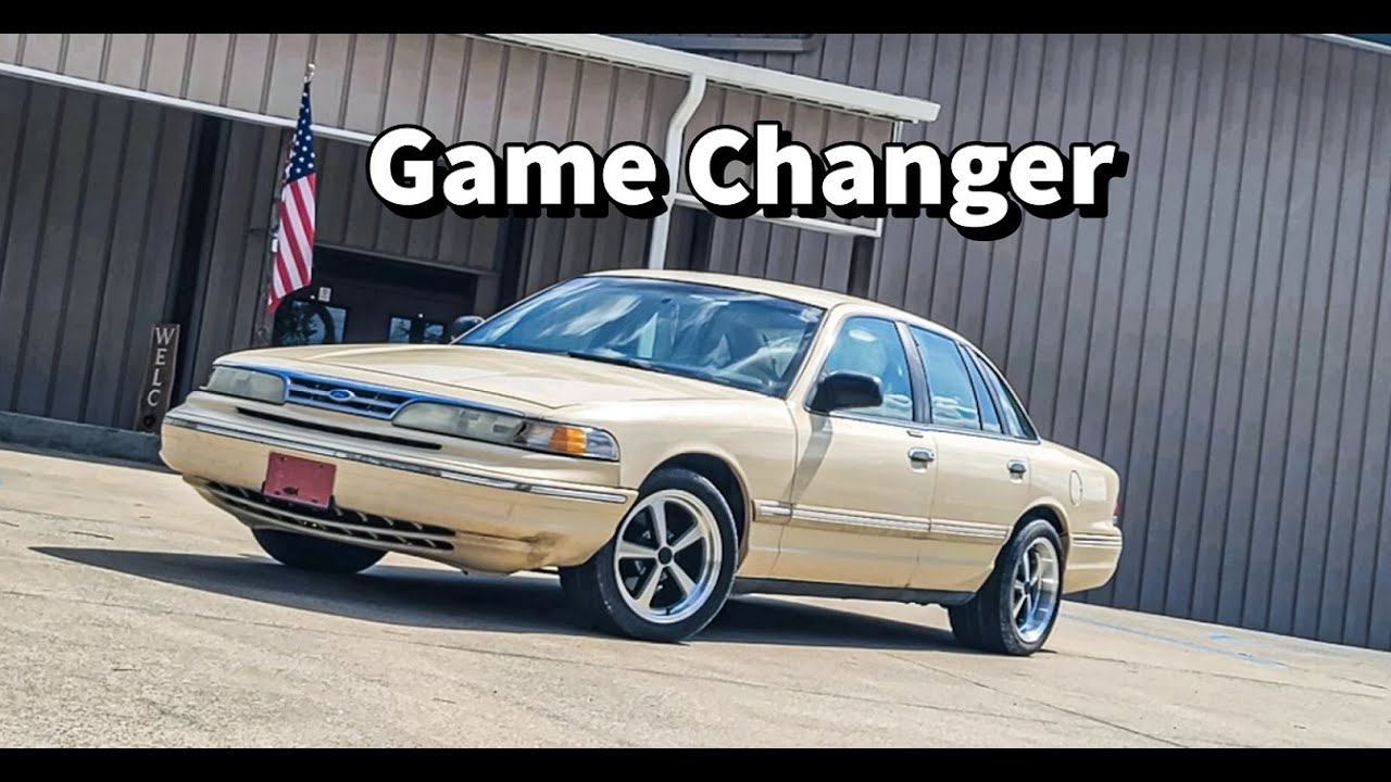 Transforming This Aero Crown Vic With Some MUSTANG Mach 1 Wheels! - YouTube