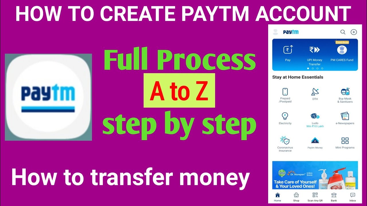 How to create Paytm account || How to use paytm account step by step in ...