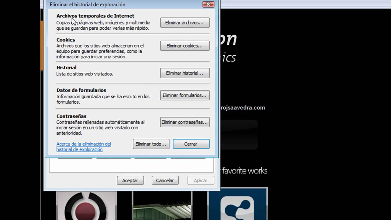 Borrar la Caché en Internet Explorer / Delete Cache in Explorer - YouTube