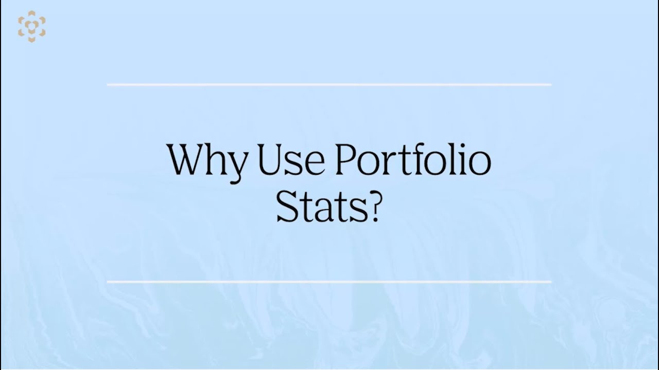 Why Use Portfolio Stats - YouTube