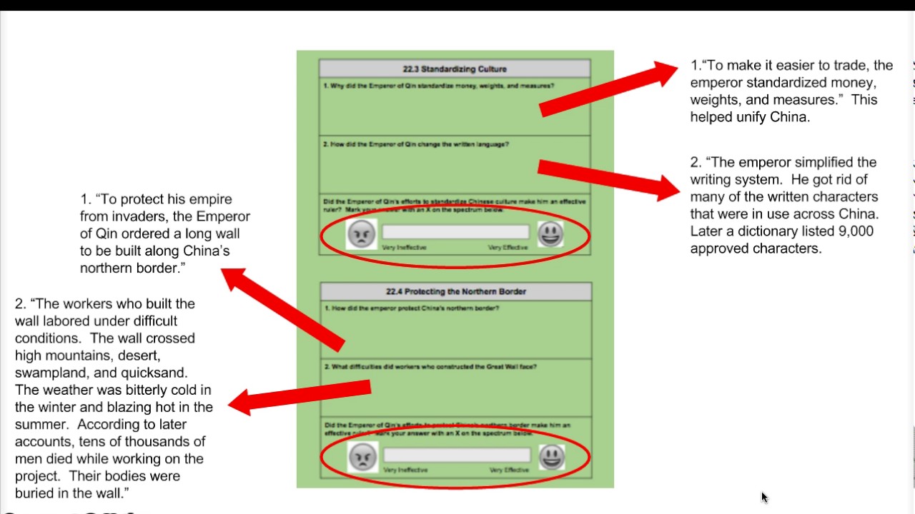 Chapter 22 The First Emperor of China Going Over Your Answers - YouTube