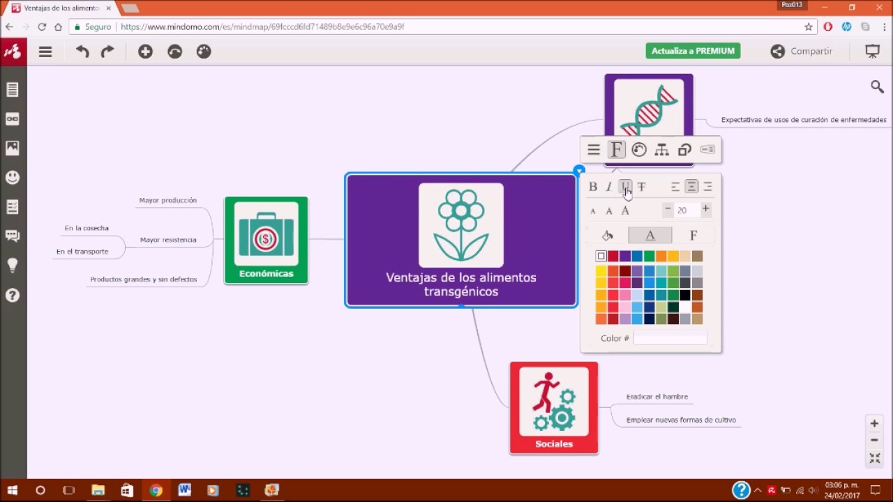 Cómo personalizar tu mapa en Mindomo - YouTube