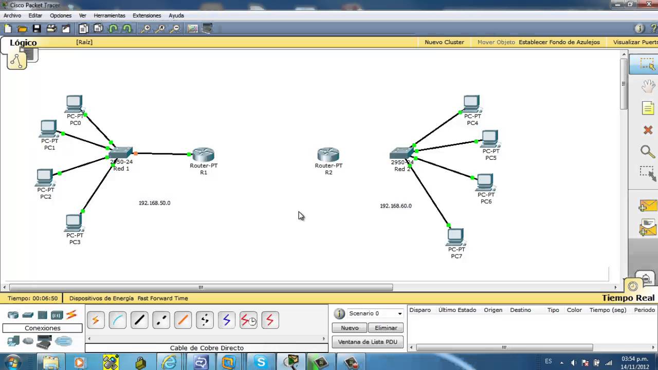 Redes Fibra Optica Packet Tracer - YouTube