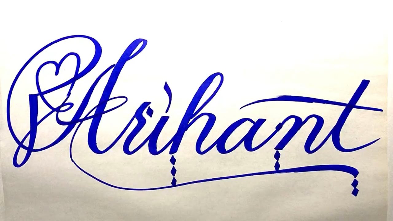 Arihant Name Signature Calligraphy Status | How to Draw, Cursive ...