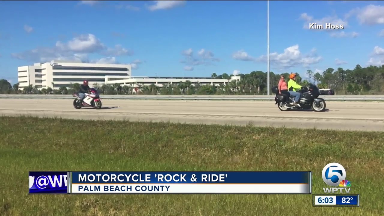 Motorcycle 'rock & ride' held in Palm Beach County - YouTube