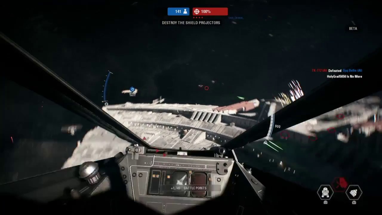 Star Wars battlefront 2 beta cockpit view x-wing - YouTube