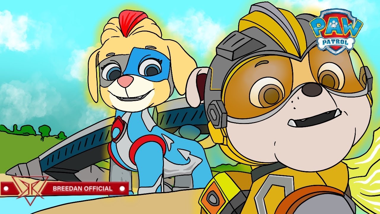 Undo Paw Patrol Rubble Meet Mighty Pups Twins Ella and Tuck 💞 Song 💞 ...