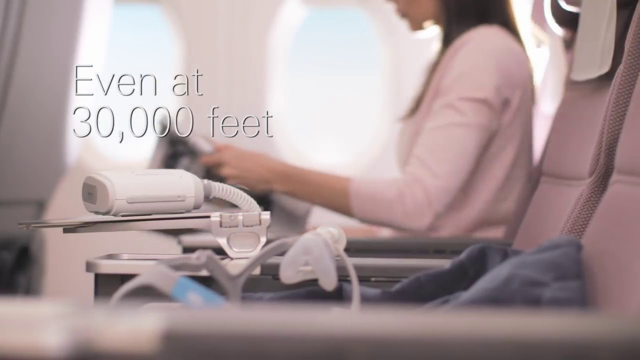 AirMini travel CPAP Plane - YouTube