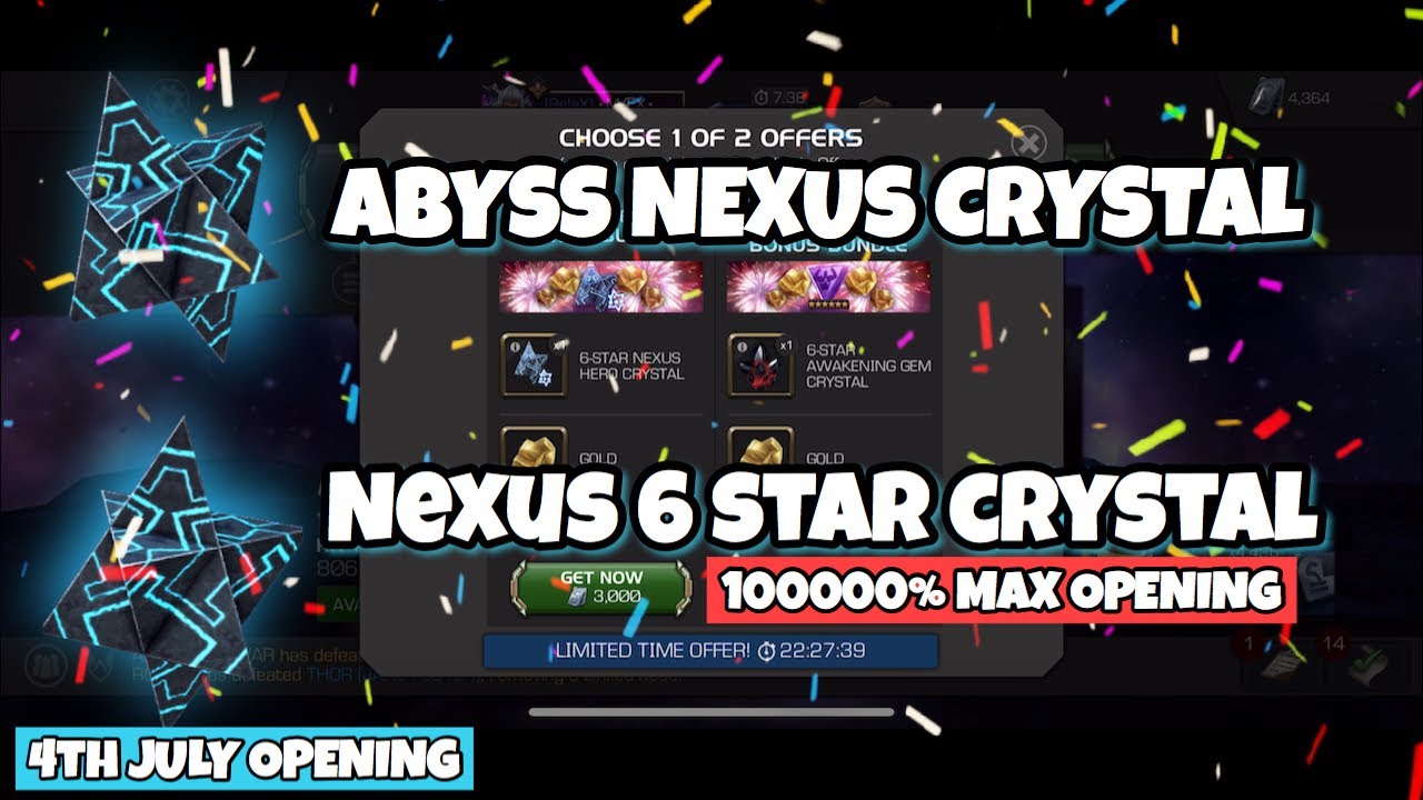 ABYSS NEXUS CRYSTAL AND FINAL 6 STAR NEXUS CRYSTAL - 4TH JULY OFFERS ...