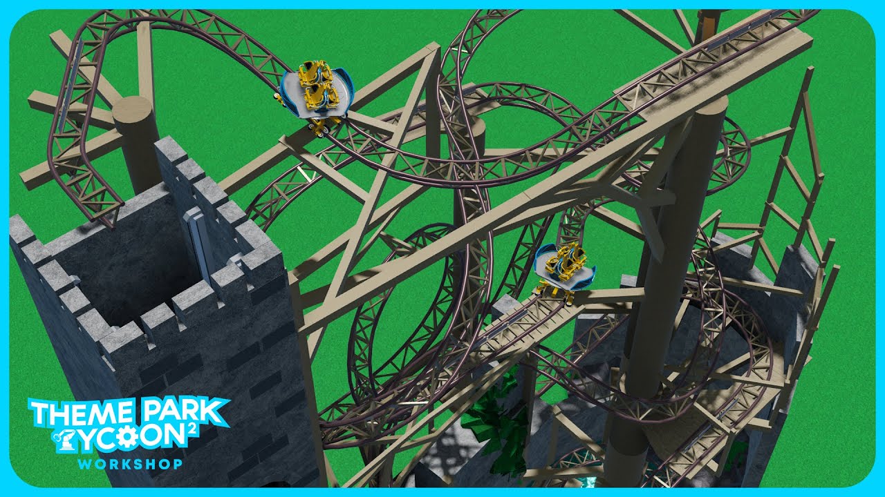Heroes Tower Spinning Coaster Blueprint in Theme Park Tycoon 2 - YouTube