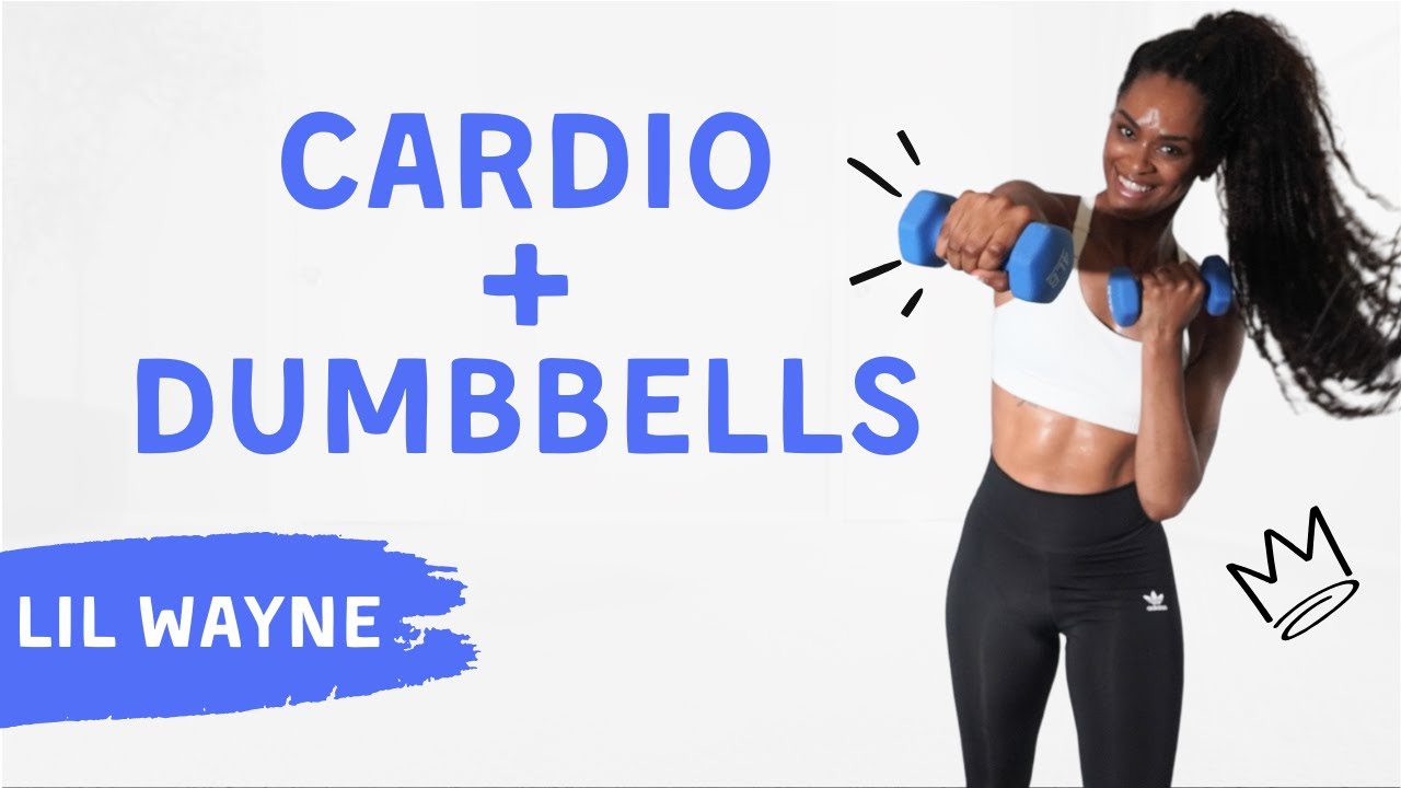 20-Min Dumbbell Cardio Workout for Women 🔥 Get Toned to Lil Wayne - YouTube