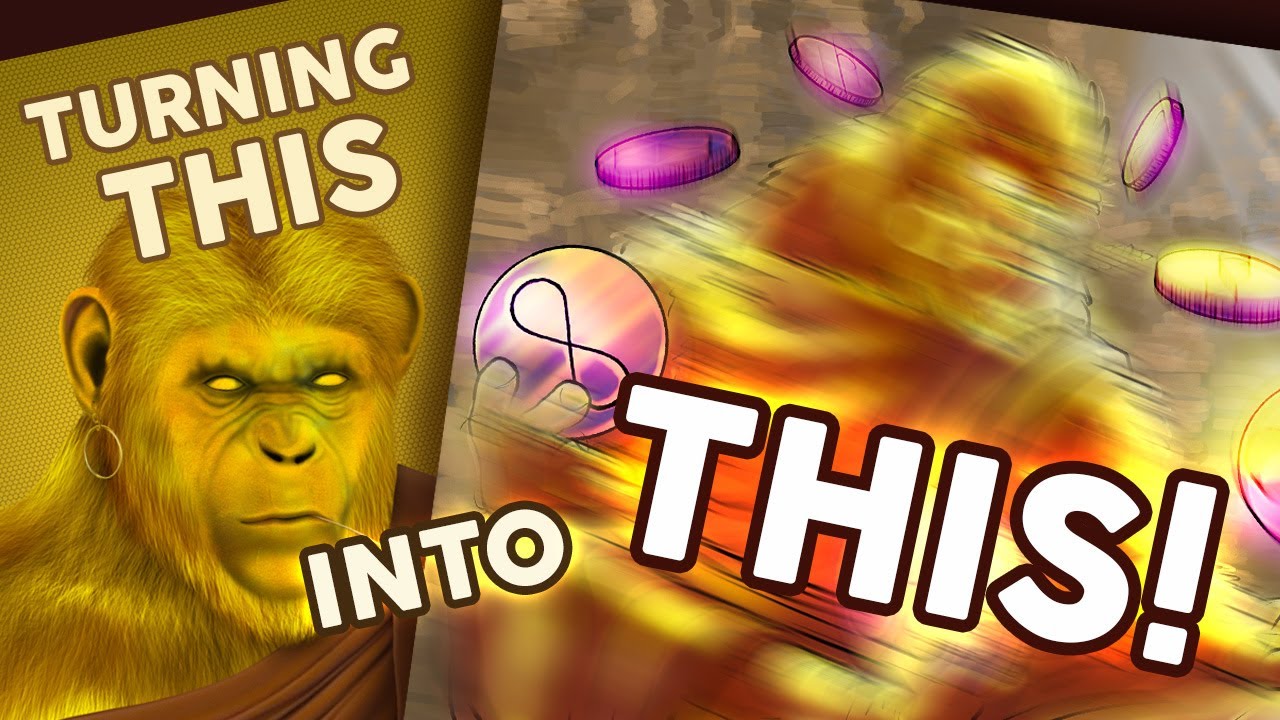 I turned this GOLDEN ape NFT into a CRAZY drawing! - YouTube