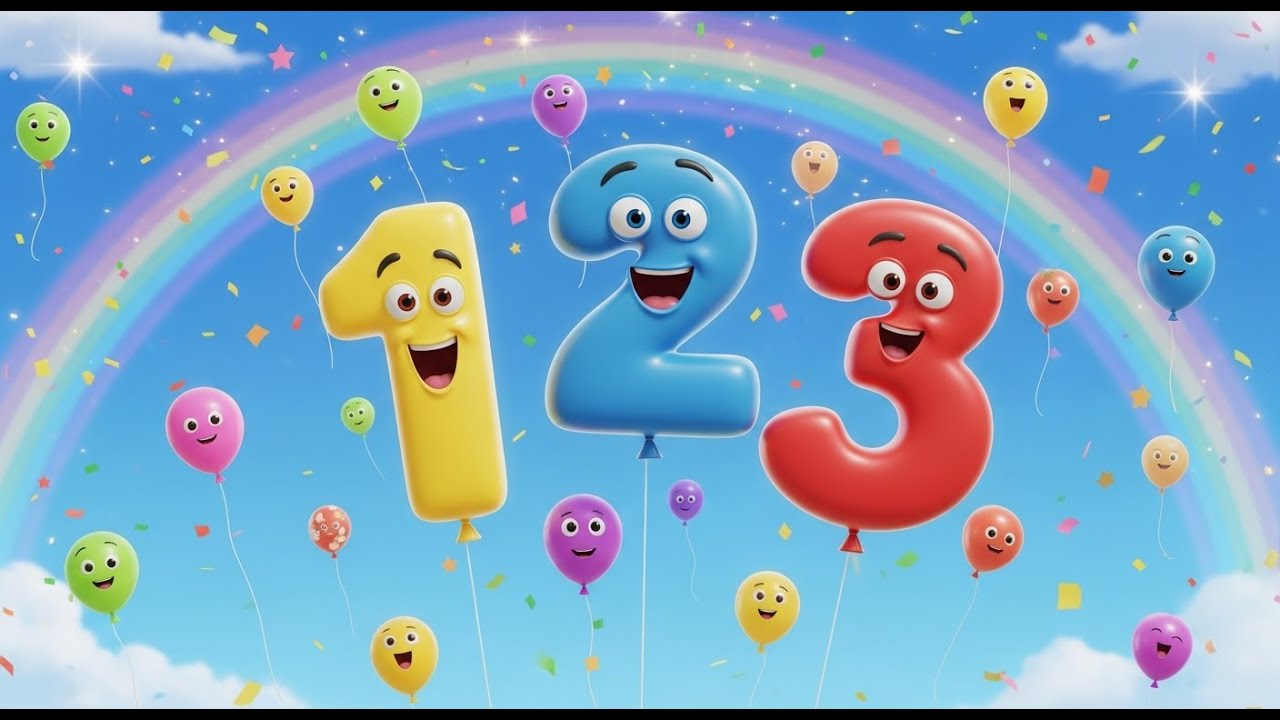 Learn 123 with Colorful Balloons | Fun Nursery Rhyme Song for Kids ...