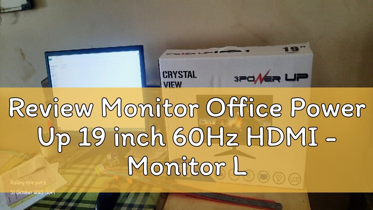 Review Monitor Office Power Up 19 inch 60Hz HDMI - Monitor LED 19" HDMI - YouTube
