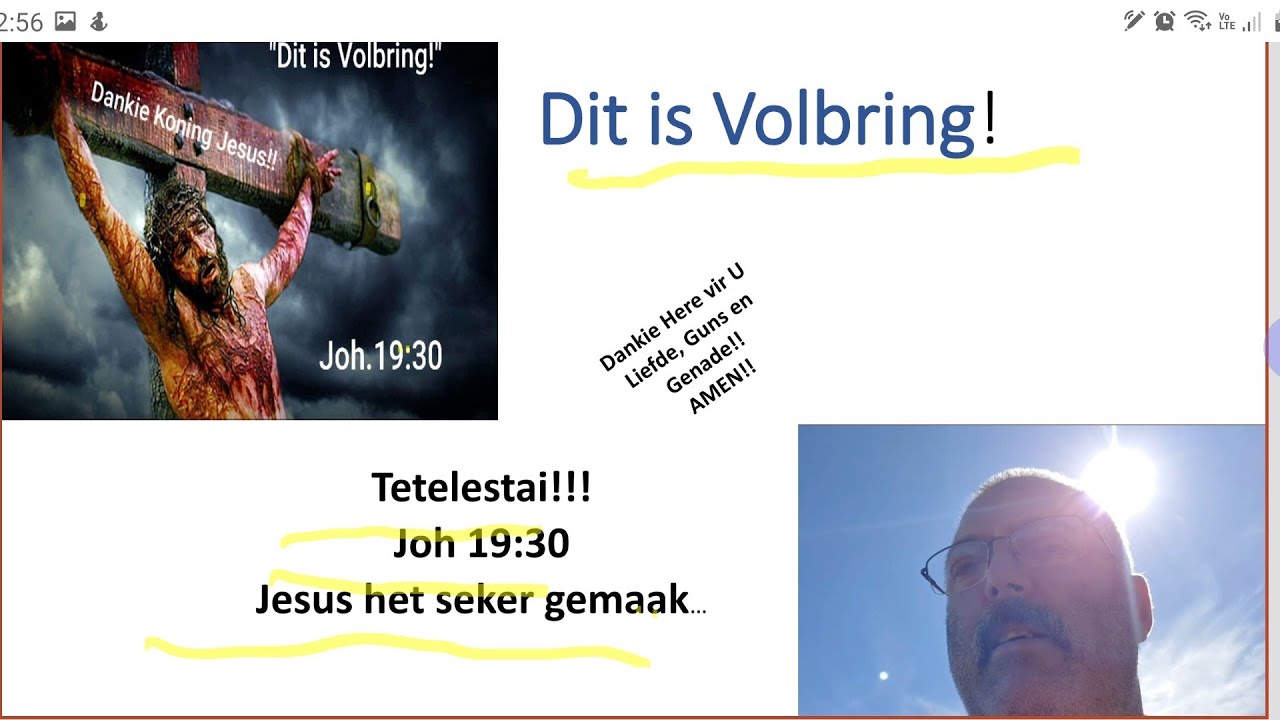 Wat beteken "Dit is volbring!!" - YouTube