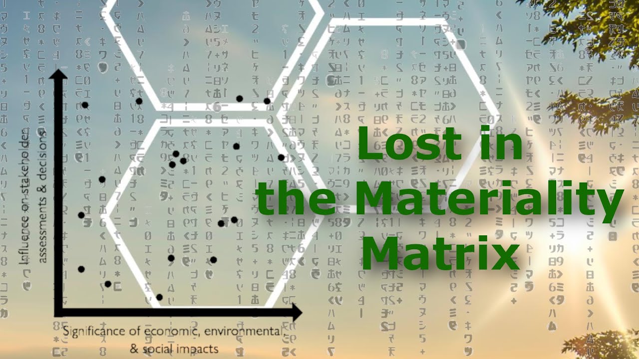 ESRS Materiality - the Matrix problem - YouTube
