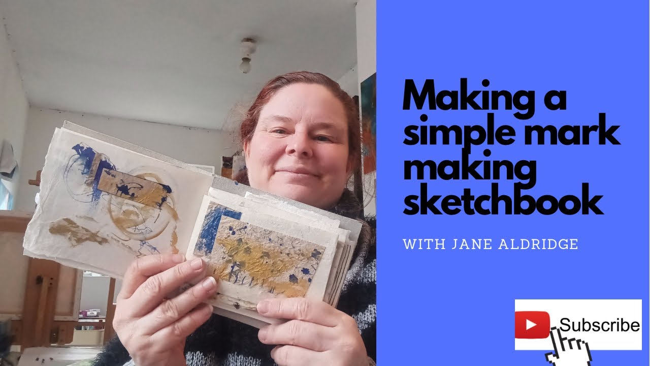 Making a simple mark making sketchbook - YouTube