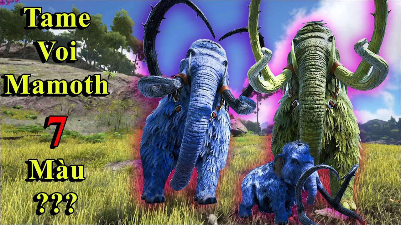 Ark CVKL | Thuần Hóa và Phối Giống Voi Mammoth 7 Màu và Chế Tạo Cánh ...