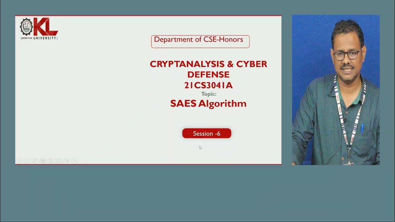 Simplified AES Algorithm (CO1: Session-6) - YouTube