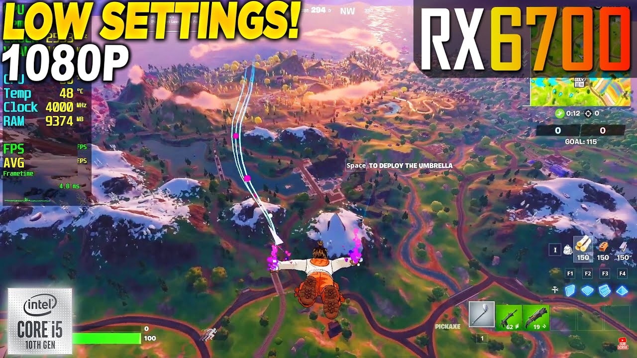 Fortnite Chapter 6 Season 2 RX 6700 + İ5 10400F - 1080p Low ...