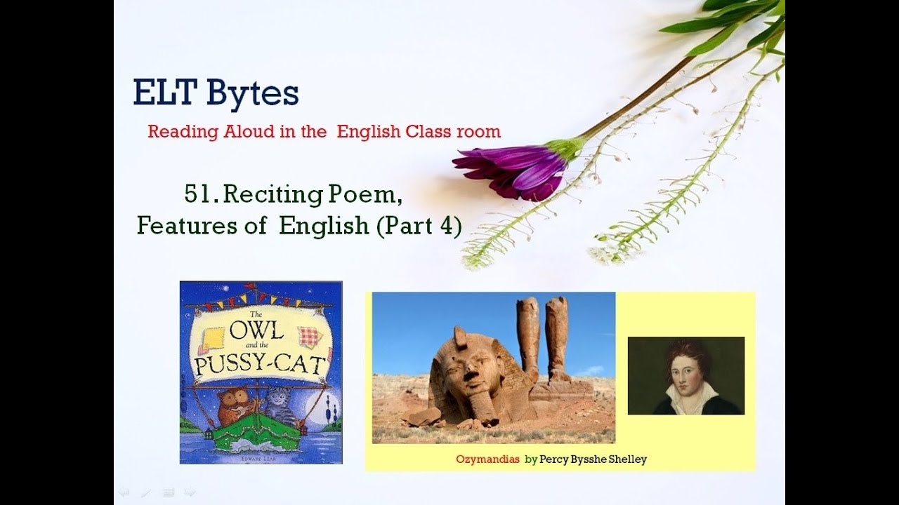 51. Reciting Poem, Features of English (Part 4) - YouTube