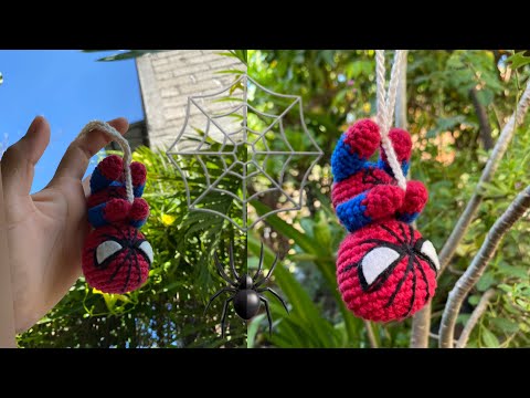 Colgante para autos hombre araña 🕷️ tejido a crochet