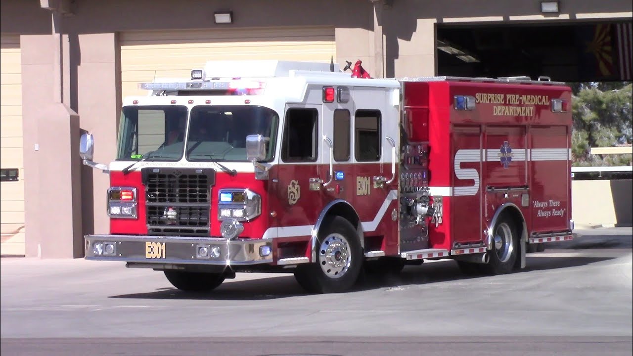Surprise Fire-Medical Dept. Engine 301 Responding - YouTube